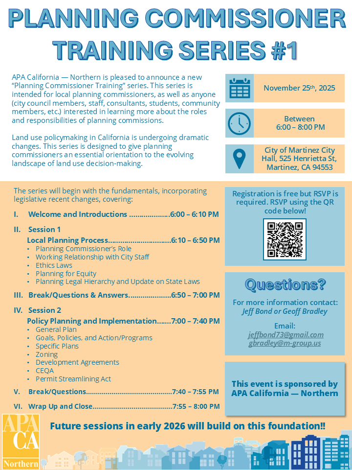 Planning Commissioner training series #1 - APA California — Northern
